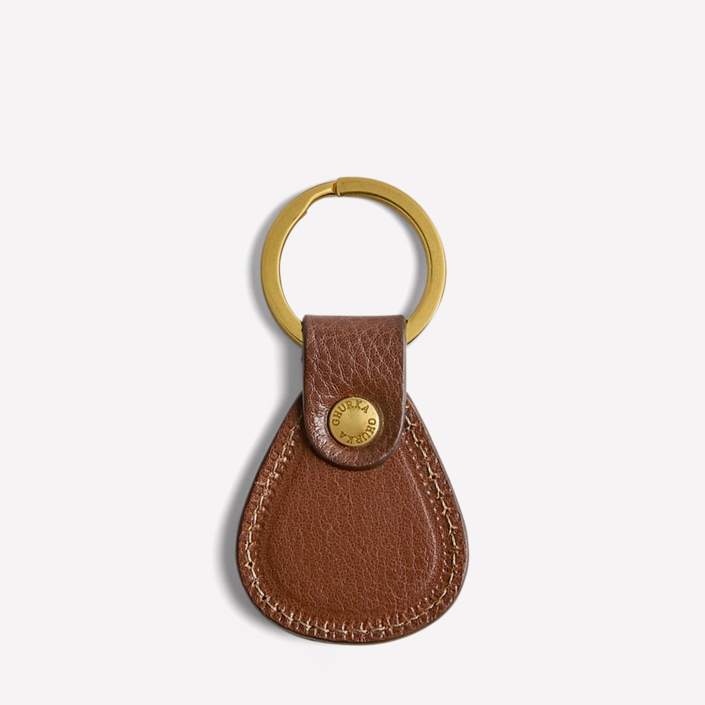 Classic Key Fob No. 226 | Vintage Chestnut Leather Key Ring | Ghurka