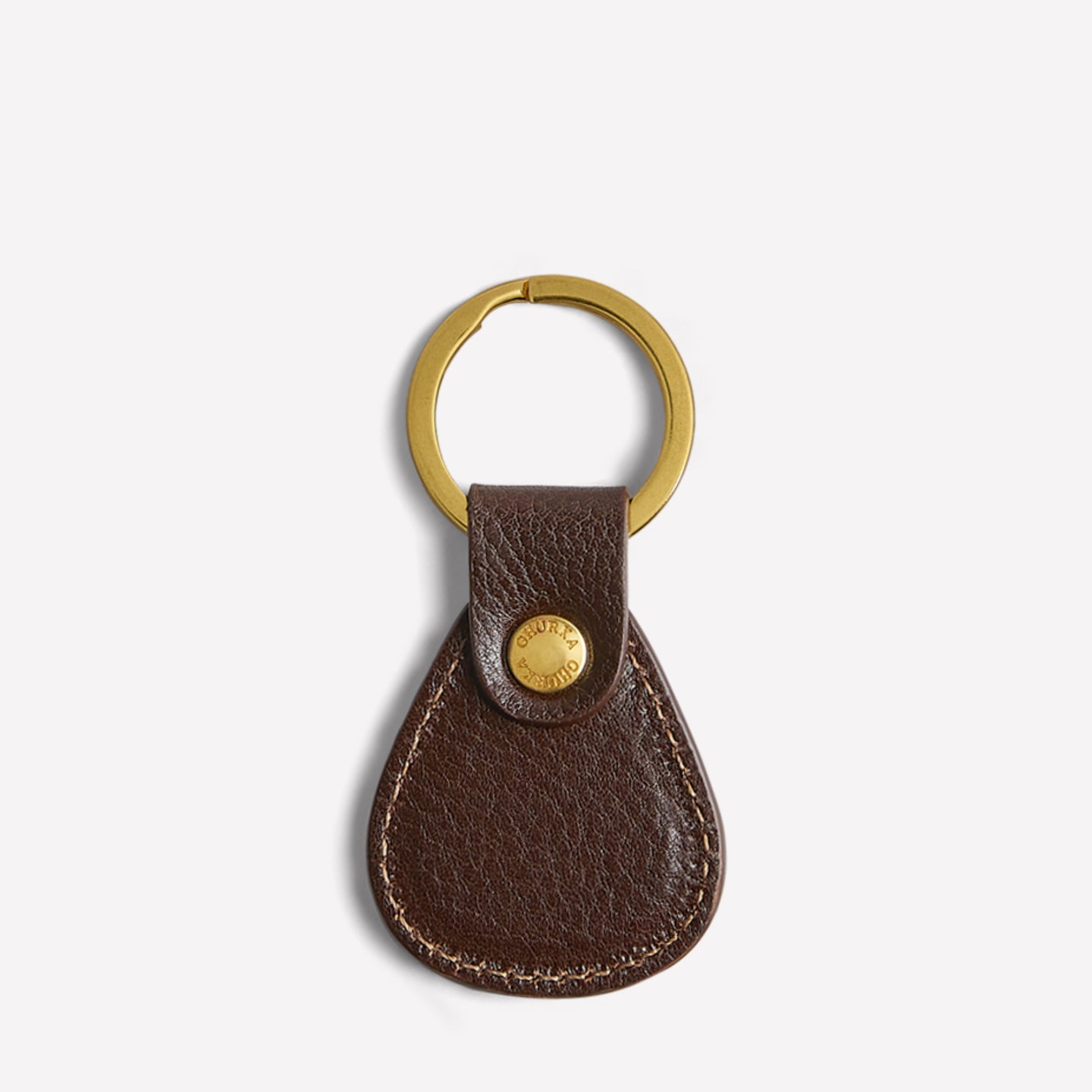 Classic Key Fob No. 226 | Vintage Walnut Leather Key Ring | Ghurka