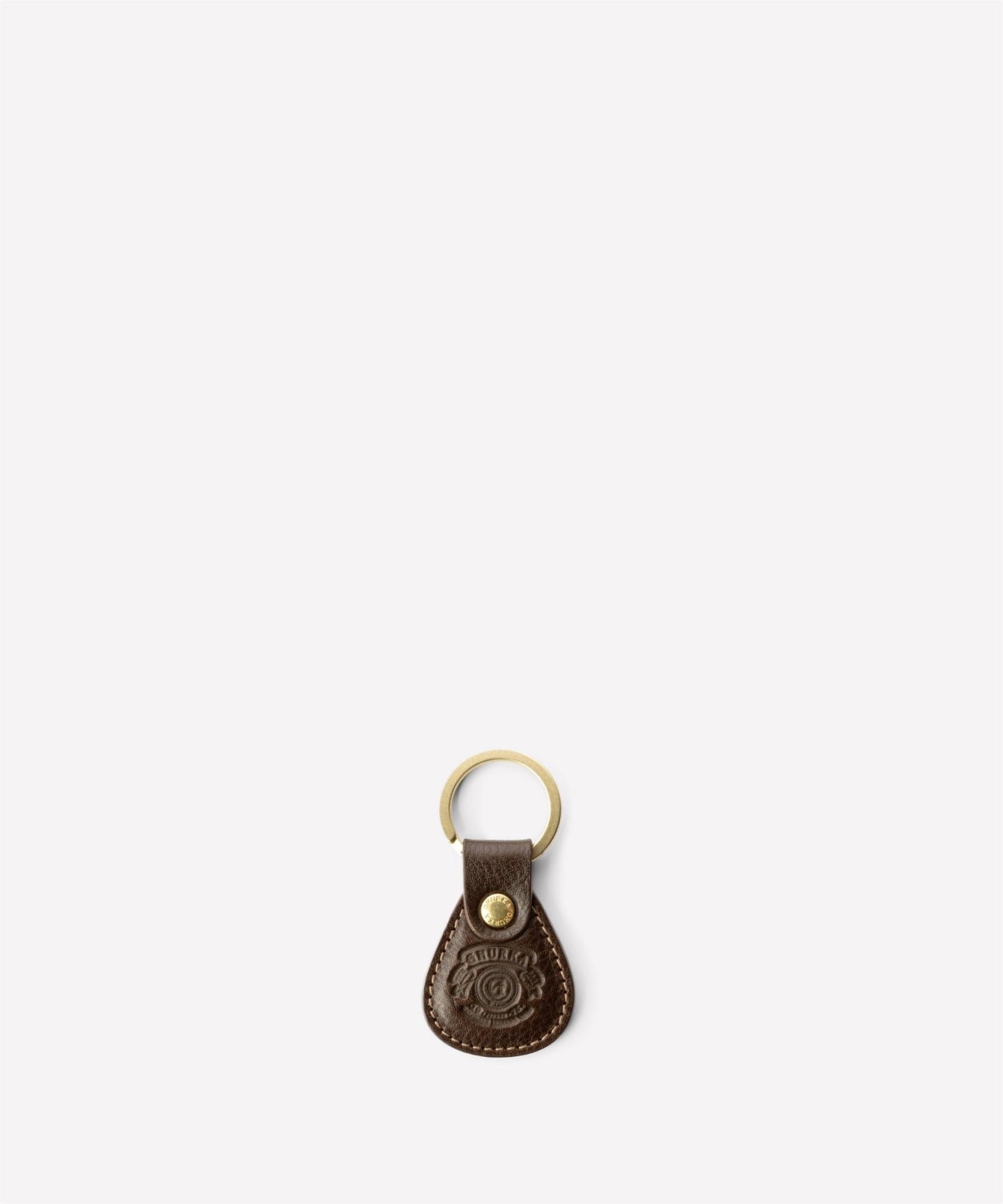 Classic Key Fob No. 226 | Vintage Walnut Leather Key Ring | Ghurka