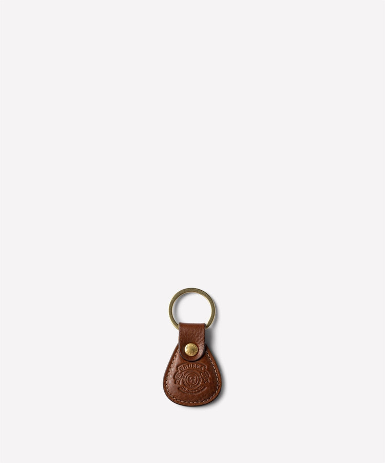 Classic Key Fob No. 226 | Vintage Chestnut Leather Key Ring | Ghurka