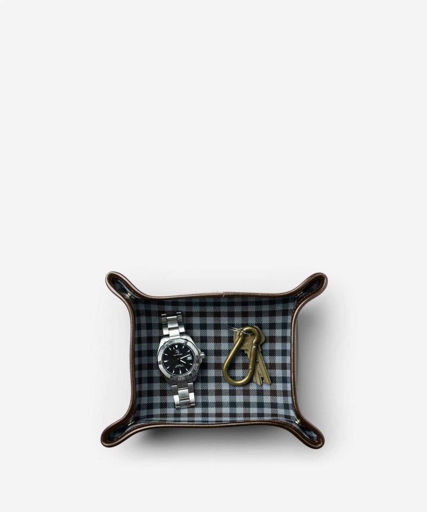 Folding Snap Tray No. 58 | Vintage Walnut Leather Snap Tray | Ghurka