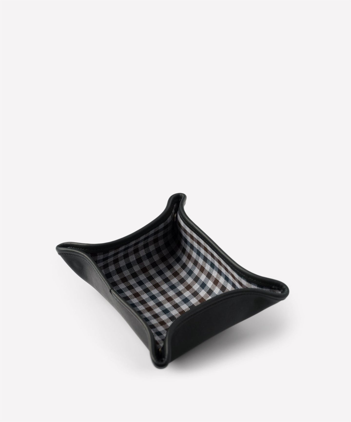 Folding Snap Tray No. 58 | Vintage Black Leather Snap Tray | Ghurka