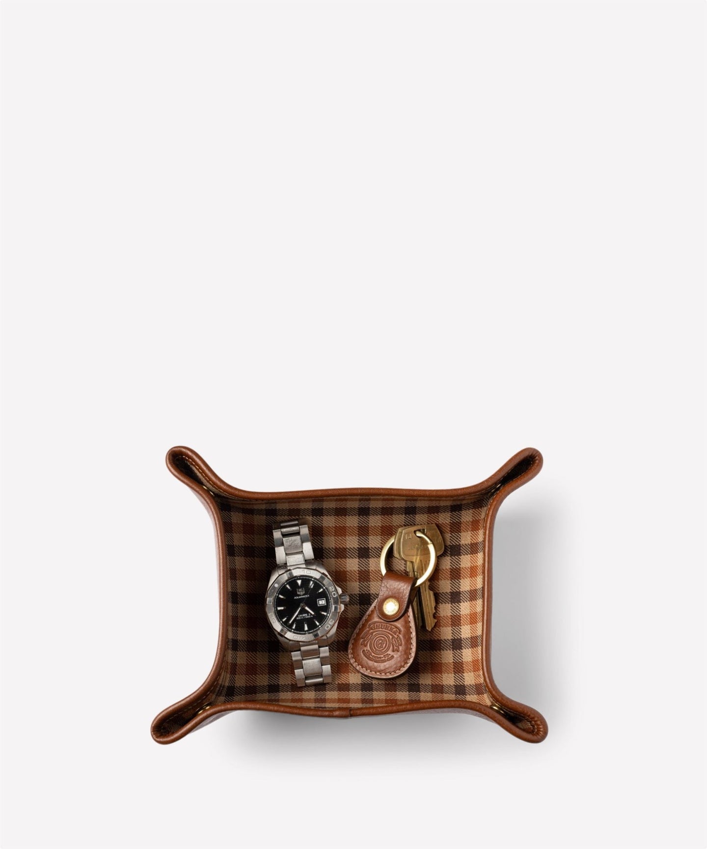 Folding Snap Tray No. 58 | Vintage Chestnut Leather Snap Tray | Ghurka