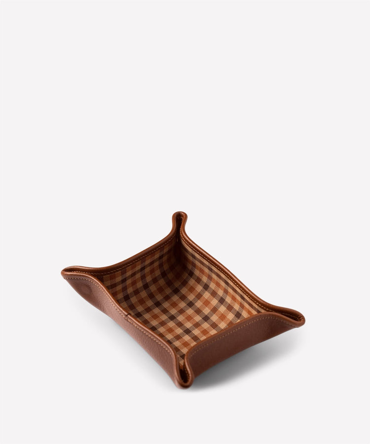 Folding Snap Tray No. 58 | Vintage Chestnut Leather Snap Tray | Ghurka