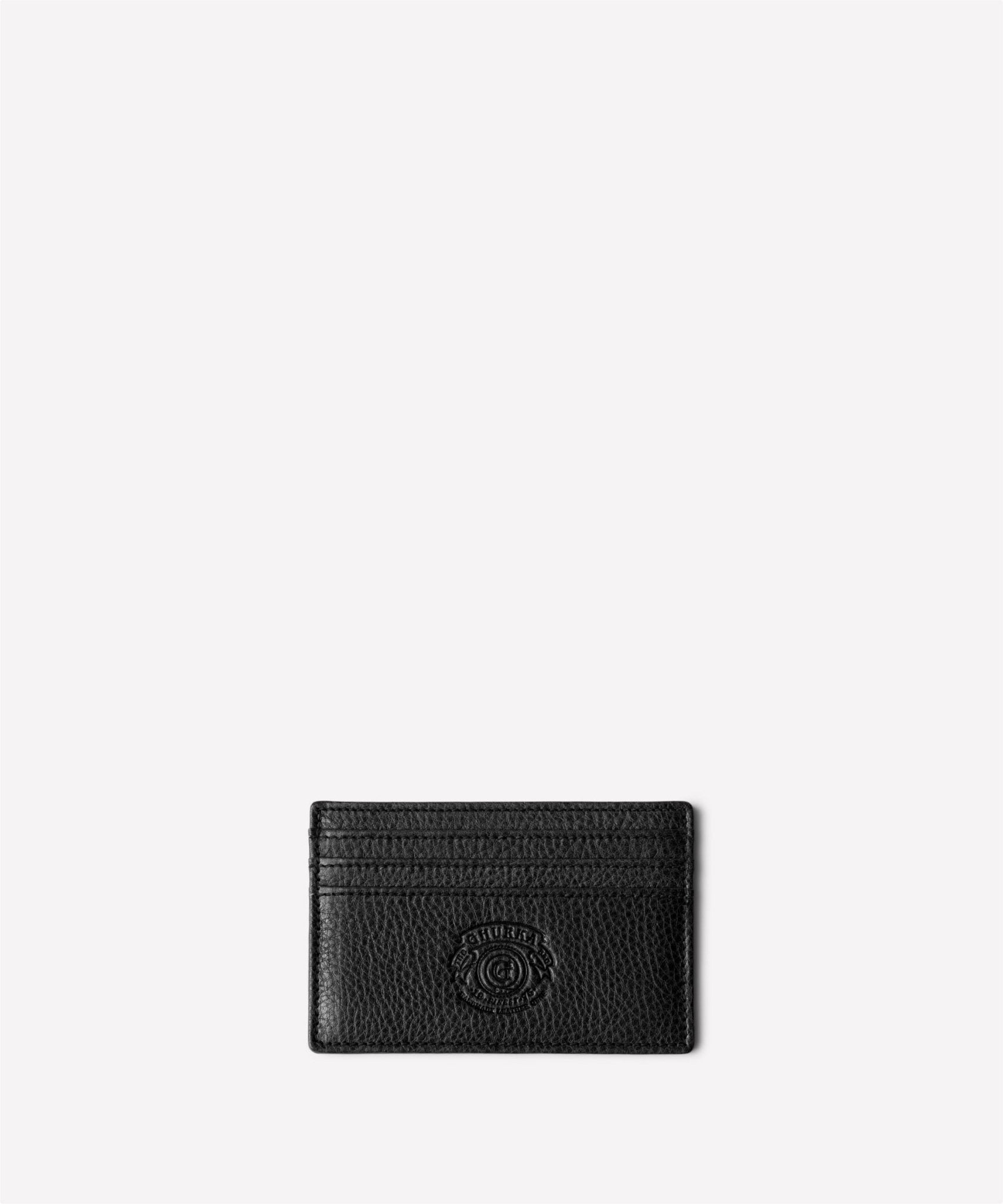 Slim Credit Card Case No. 204 | Vintage Black Leather Card Case | Ghurka